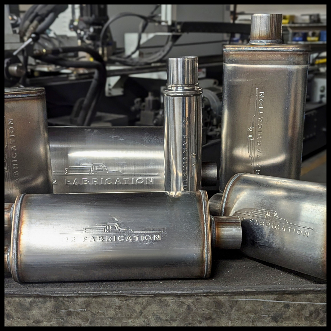 Stainless Universal Performance Mufflers: Straight & Glasspack
