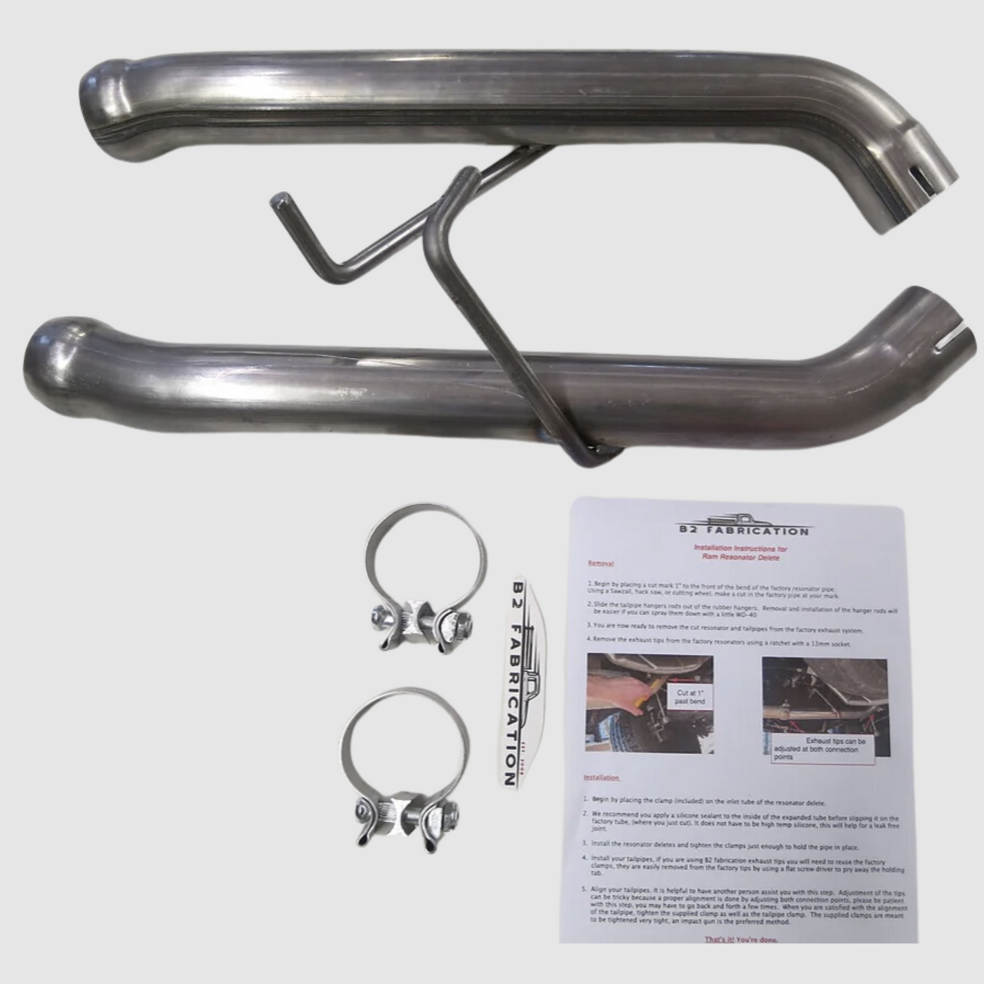 2019-2024 Ram 1500 Axle-Back Resonator Delete Kit